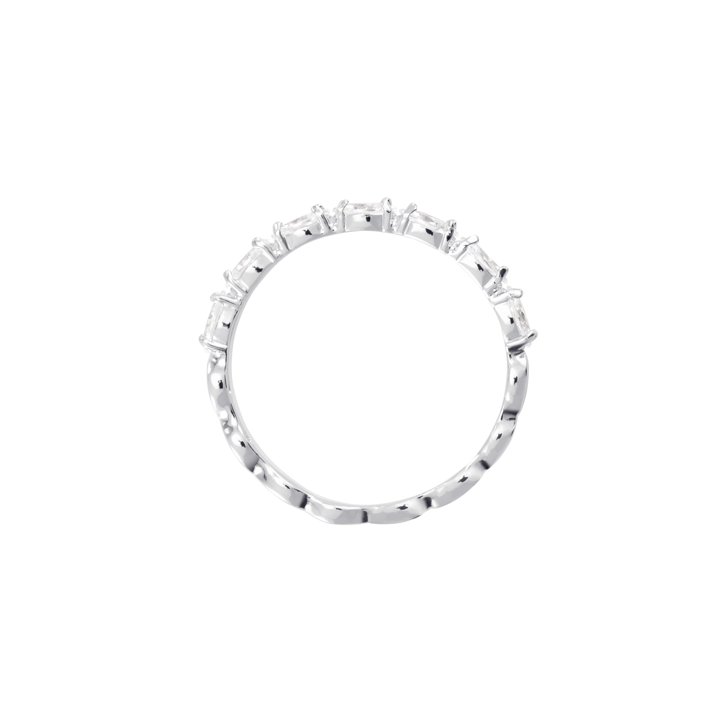 Matrix Vittore ring Marquise cut, White, Rhodium plated - Crystal Swan