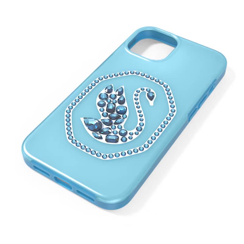 Smartphone case Swan, iPhone® 13 Pro, Blue - Crystal Swan