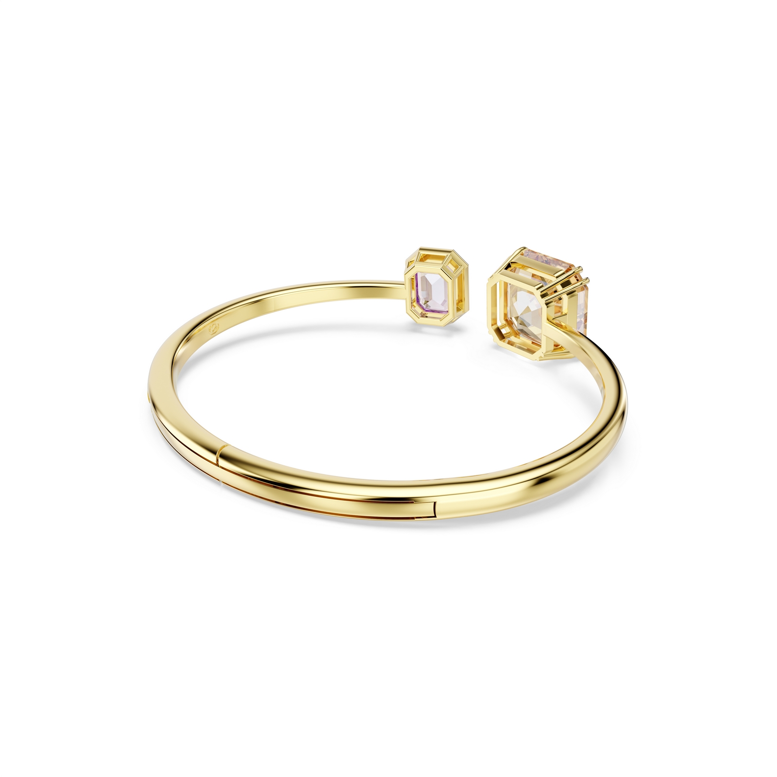 Millenia bangle, Octagon cut, Multicolored, Gold-tone plated - Crystal Swan